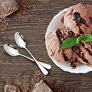 Teaspoons set of 12, 6.7 Inches Spoons Silverware Premium Food Grade Stainless Steel, Silver Briout