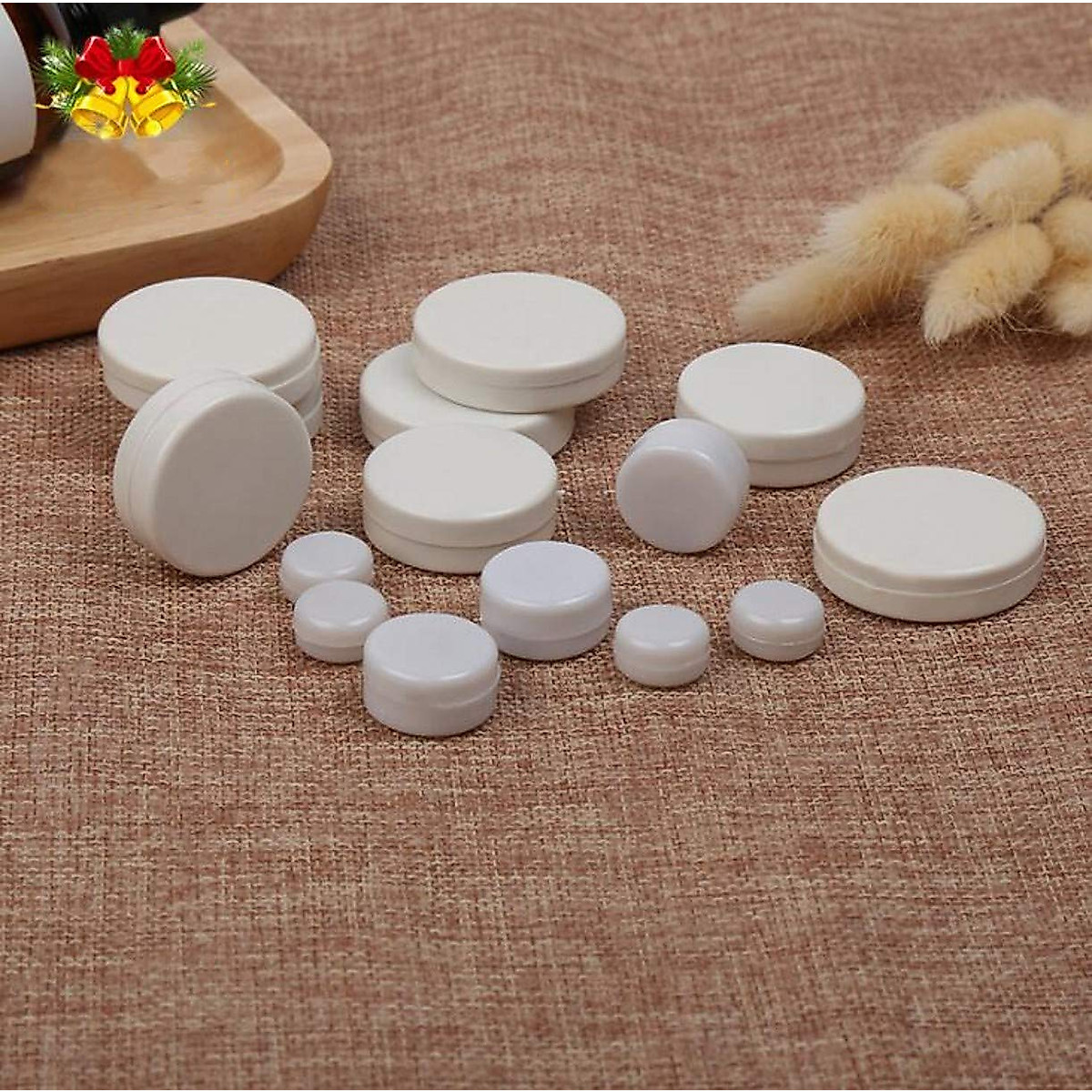 WellieSTR 200 Pcs (Dia.20mm) Baby Rattle Box Balls Jingle Bells Squeeze Sound Noise Maker Insert Squeakers for DIY Pet Toys Animal Puppet Doll Festival Decoration