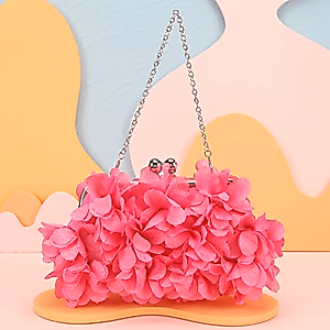 Fawziya Floral Cutch Purses For Women Evening Bags And Clutches-Fuchsia