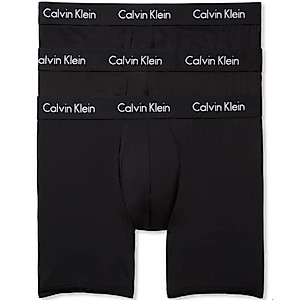 Calvin Klein Men's Underwear Body Modal Boxer Briefs 3 Pack, Black/Black/Black, Small