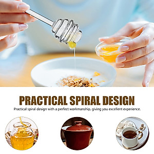 Healvian Coffee Syrup Coffee Syrup Drink Dispenser Honey Stirring Stick Household Honey Stir Stick Handle Honey Container Rod, Transparent Coffee Syrup Drink Dispenser Drink Dispenser