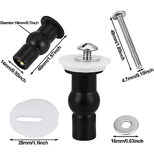 Toilet Seat Screws Toilet Seat Hinges Bolt Expanding Rubber Top Nuts Screw Fixings Fix WC Blind Hole Fittings