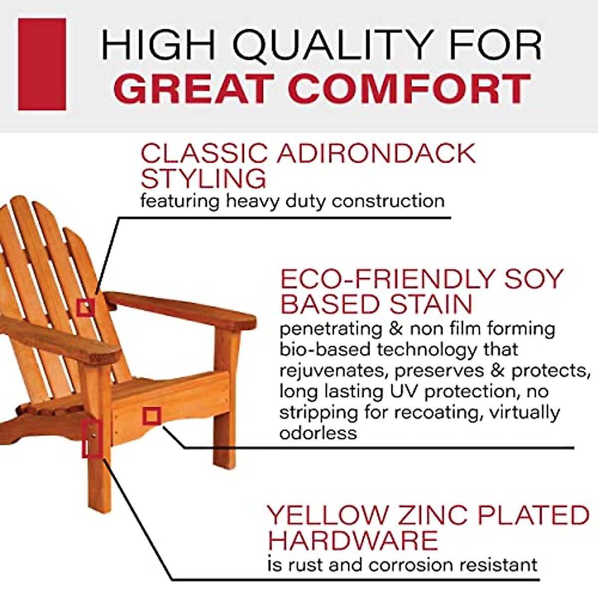 Amish Heavy Duty 800 Lb Pressure Treated Adirondack Chair (Cedar)