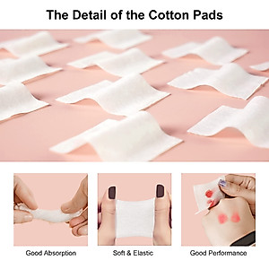 C-Queen 800PCS Cotton Pads Makeup Remover and Facial Cleansing Square Cotton Pads for Sensitive Skin, Non-Tearing Chemical Free Lint-Free, Pure Cotton (800 Count Thin)