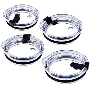 SOEOR Spill Proof Lid With Straws For 20 oz YETI Rambler, Tumbler, Ozark Trail Cup And Other Brands Vacuum Insulation Stainless Steel Tumblers 20oz