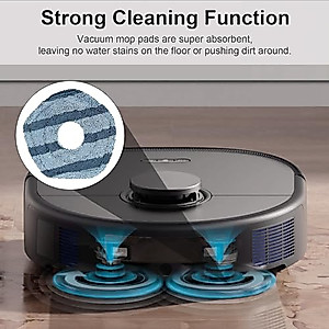 Fixbetter 4 PCS Mop Pads for X10 Pro Omni Robot Vacuum Cleaner, Microfiber Wiping Pad Accessory Set