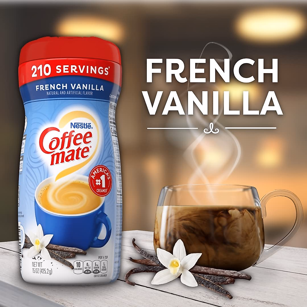 Nestle Coffee Mate French Vanilla Powdered Coffee Creamer 6 Pack (15 Oz)