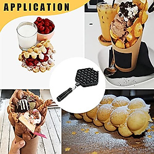 MYFULLY Bubble Waffle Maker Pan | Egg Bubble Pan Aluminum Alloy Eggettes Pan Double-sided Bubble Waffle Maker For Home Kitchen Use