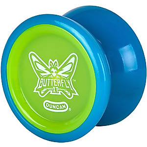 Duncan Toys Butterfly XT Yo-Yo with String, Ball Bearing Axle and Plastic Body, String Trick Yo-Yo, Blue with Green Cap