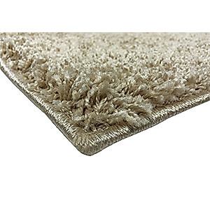 SOHO Shaggy Collection Solid Color Shag Area Rug Rugs 7 Color Options (Beige, 2 x 3)