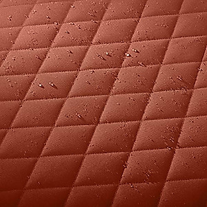 Classic Accessories Montlake FadeSafe FadeSafe Water-Resistant Patio Bench/Settee Quilted Cushion Cover, 48 x 18 x 3 Inch, Spice