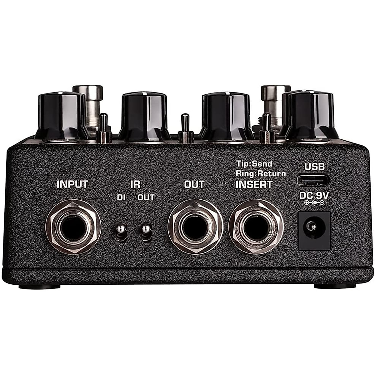 Briskdrop NUX NGS-6 Amp Academy Amp Modeler Guitar Pedal - Bundle with 2 Instrument, 2 Patch, 1/4'' TRS and XLR Cables, Brown,Red