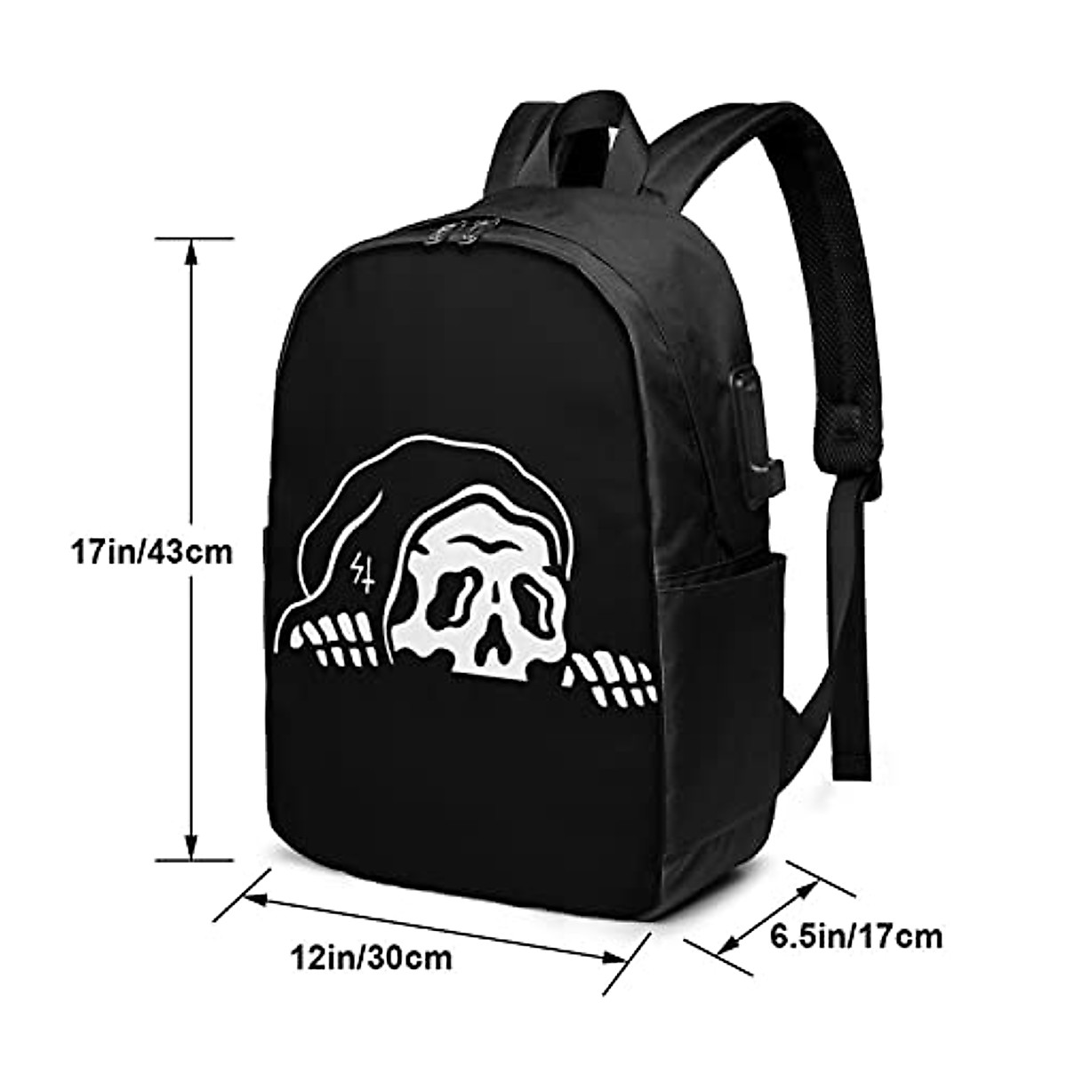 KIREYI Lurking Class by Sketchy Tank Demons Backpack Fashionable Computer Bag with USB Charging Port for Student Travel