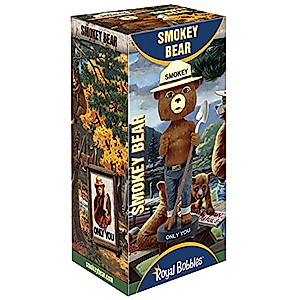 Royal Bobbles Smokey Bear Bobblehead, Premium Polyresin Lifelike Figure, Unique Serial Number, Exquisite Detail