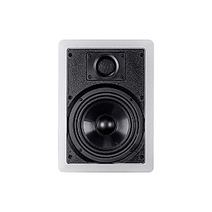 Monoprice 2-Way Polypropylene In-Wall Speakers - 6.5 Inch (Pair) With Paintable Grille - Aria Series,White