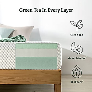 ZINUS 10 Inch Green Tea Aspire Memory Foam Mattress / CertiPUR-US Certified / Bed-in-a-Box / Pressure Relieving / Made in USA, Twin