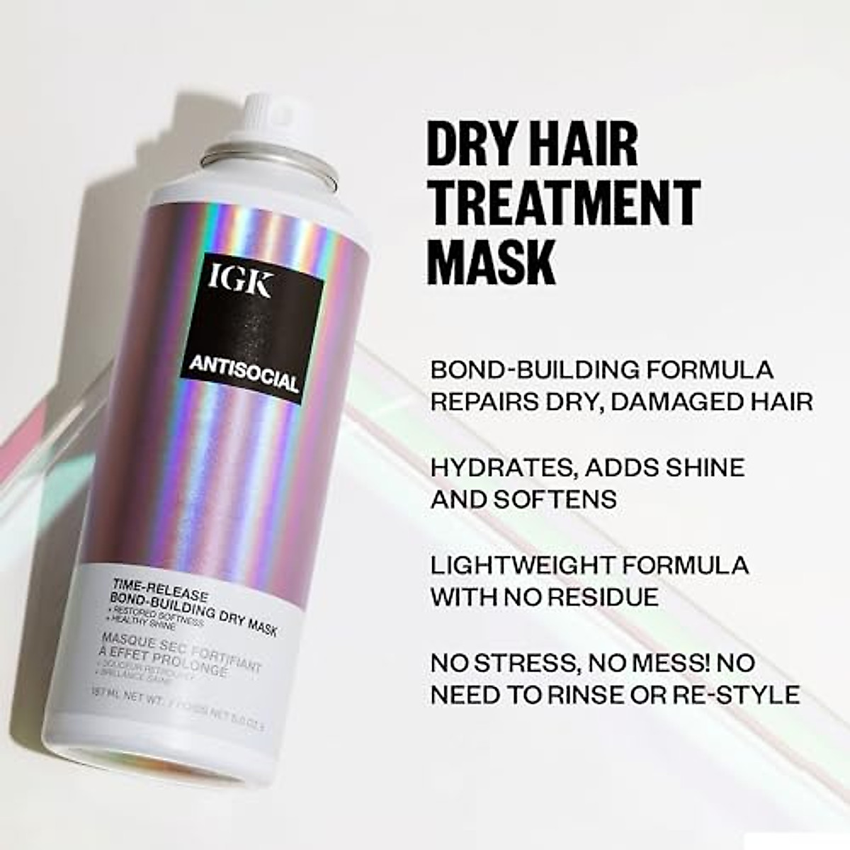 IGK Antisocial Overnight Bond-Building Dry Hair Mask Travel