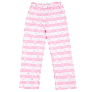 Barbie Little Girls Pajama Shirt Pants and Slippers 3 Piece Pink 7-8