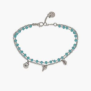 Pura Vida Bracelets Pack Salty Riviera Rosary Bracelet Stack - Set of 3 Stackable Bracelets for Women, Summer Accessories & Cute Bracelets for Teen Girls - 2 Chain Bracelets & 1 String Bracelet