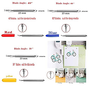 50Pcs Replacement Cutting Blades for Cricut Explore Air/Air 2/Air 3/Maker/Maker 3, Include 10Pcs Fine Point Blades, 20Pcs Standard Blades, 20Pcs Deep Point Blades Vinyl Cricut Replacement Blades