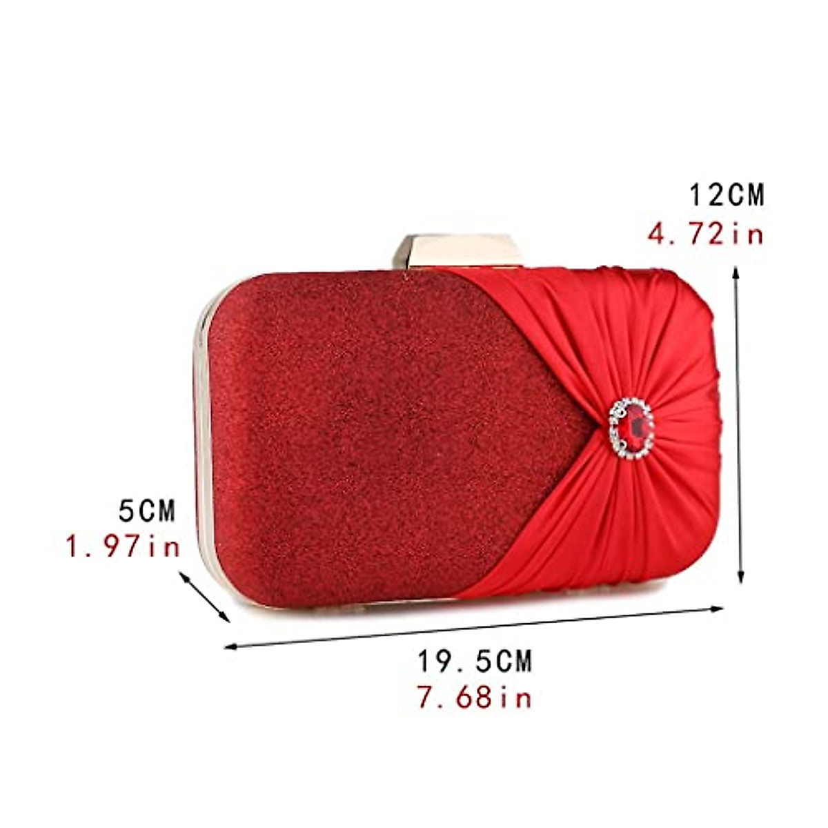 MXIAOXIA Women Evening Bags Green Color Satin Diamonds Shoulder Chain Day Clutches Purse Wedding Evening Bag (Color : E, Size : 1)