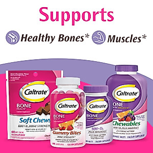 Caltrate 600 Plus D3 Calcium and Vitamin D Supplement Tablets, Bone Health Supplements for Adults - 120 Count