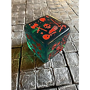 Massive Gelatinous Cube by Severed Books - 51mm Mini and Die - Six-Sided Dice - DND - Pathfinder RPG Roleplaying Game