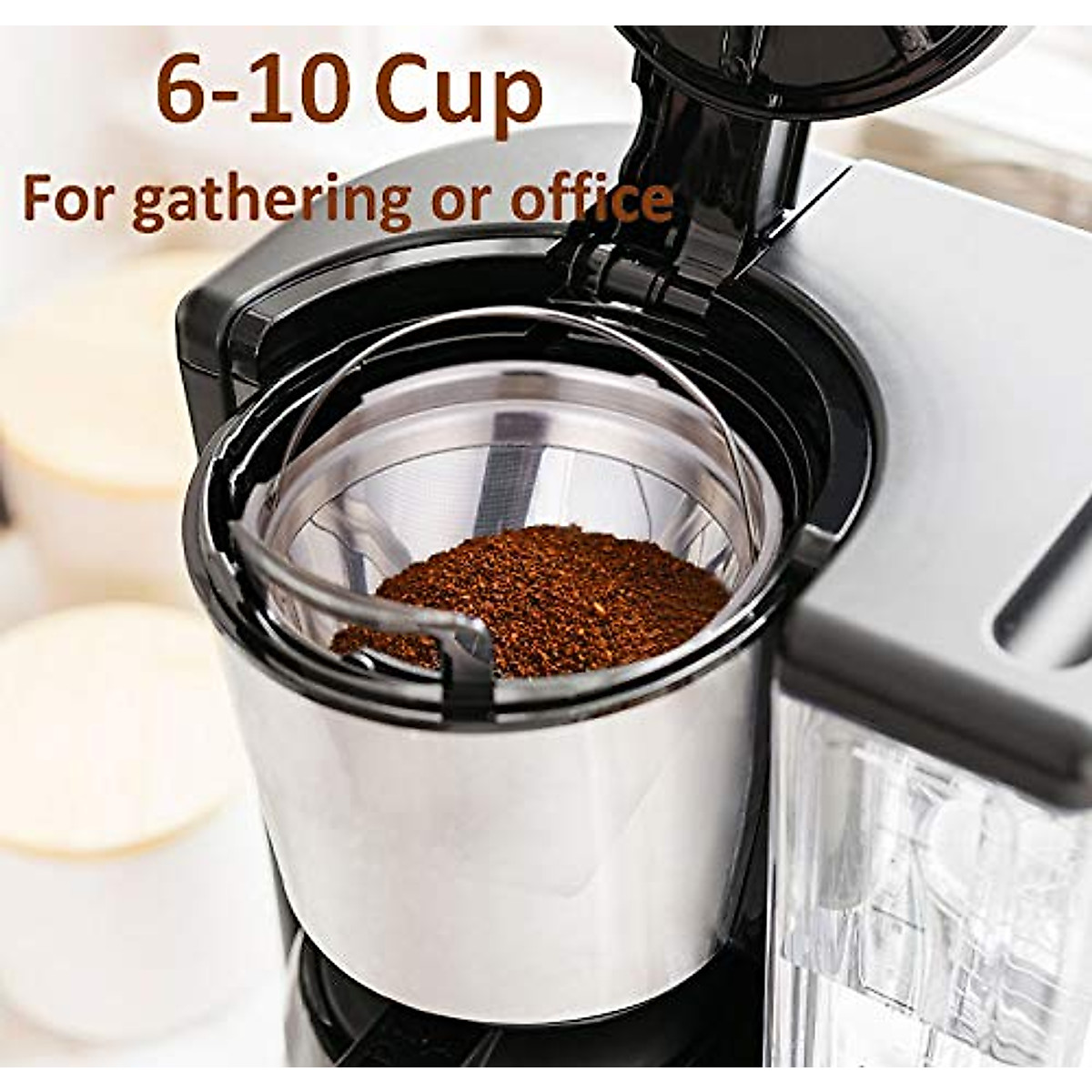 YEOSEN Reusable 4 Cone Coffee Filter - 4 6 8 10 Cup Permanent Basket Coffee Filters Fit for Cuisinart, Ninja, Hamilton Beach Coffee Maker