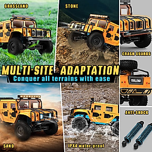 FUUY RC Car 4x4 Rock RC Crawler: Remote Control Truck 1/12 Scale Jeep Toys for Adults Kids Yellow