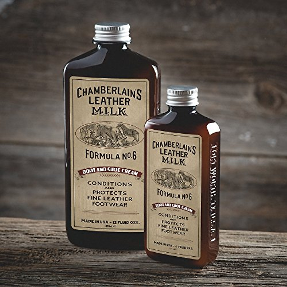 Leather Milk Leather Boot & Shoe Conditioner and Cleaner - No. 6 - All-Natural, Non-Toxic Shoe Care Cream Made in The USA. 2 Sizes. Includes Polishing Applicator Pad!