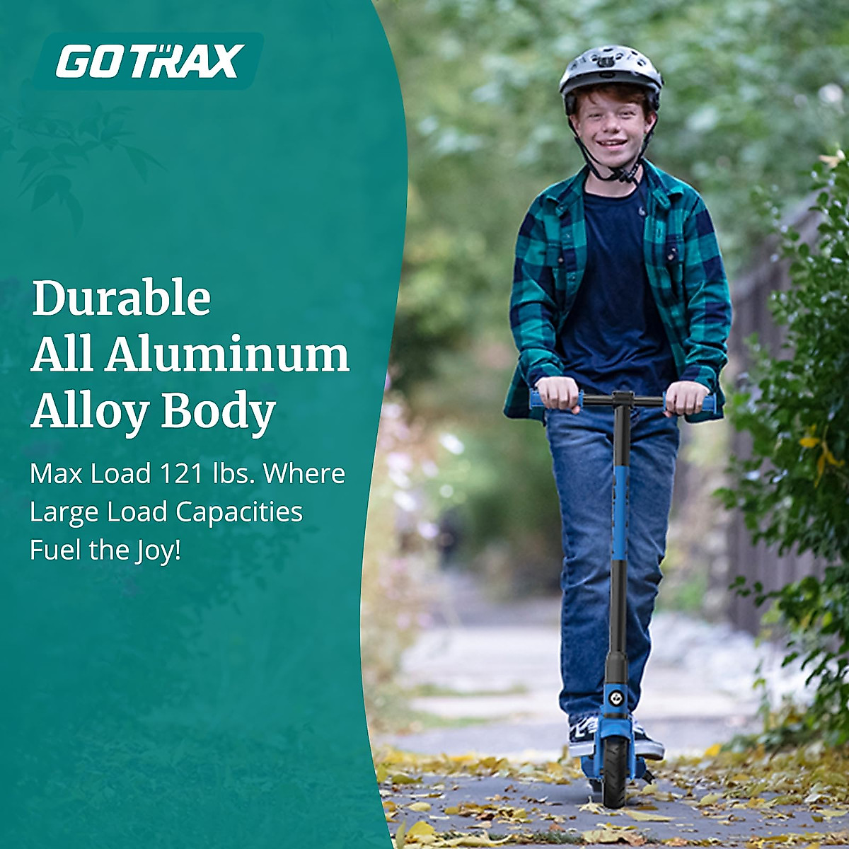 Gotrax GKS Electric Scooter, Kick-Start Boost and Gravity Sensor Kids Electric Scooter, 6" Wheels UL Certificated E Scooter for Kids Age of 6-12 (Blue)