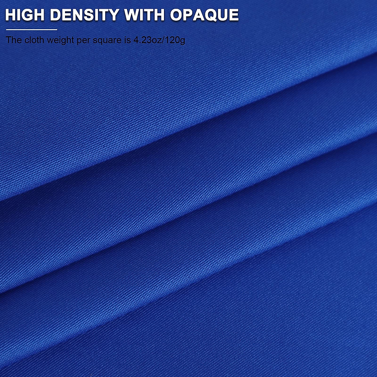 10 X 8 FT Royal Blue Screen Backdrop for Photography, Chromakey Background for Video Self Tape Audition Zoom Meeting Photoshoot Gaming YouTube, Polyester Cloth Fabric Curtain Sheet with 4 Clamps