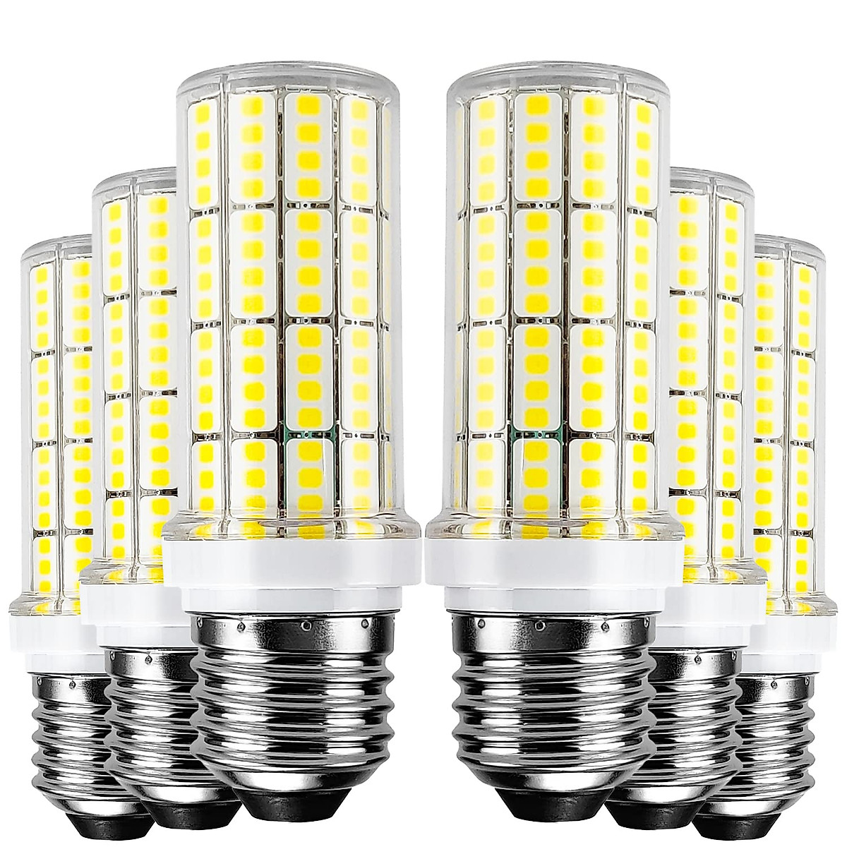 Led Light Bulb 6pcs 200w Equivalent 2500 Lumen 5000k Cool Daylight White 20w Super Bright Led Bulb E26/E27 Base Waterproof Led Corn Light Bulb for Home Garage Warehouse Indoor Outdoor Led Corn Bulbs