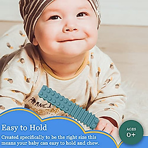 Sensory Chew Tubes for Autistic Children, 4 Pack Silicone Chewy Sticks Oral Motor Tool for Sensory Kids with Autistic, Biting ADHD, SPD, Teether Toys for Babies 3-6 6-12 Months, BPA Free