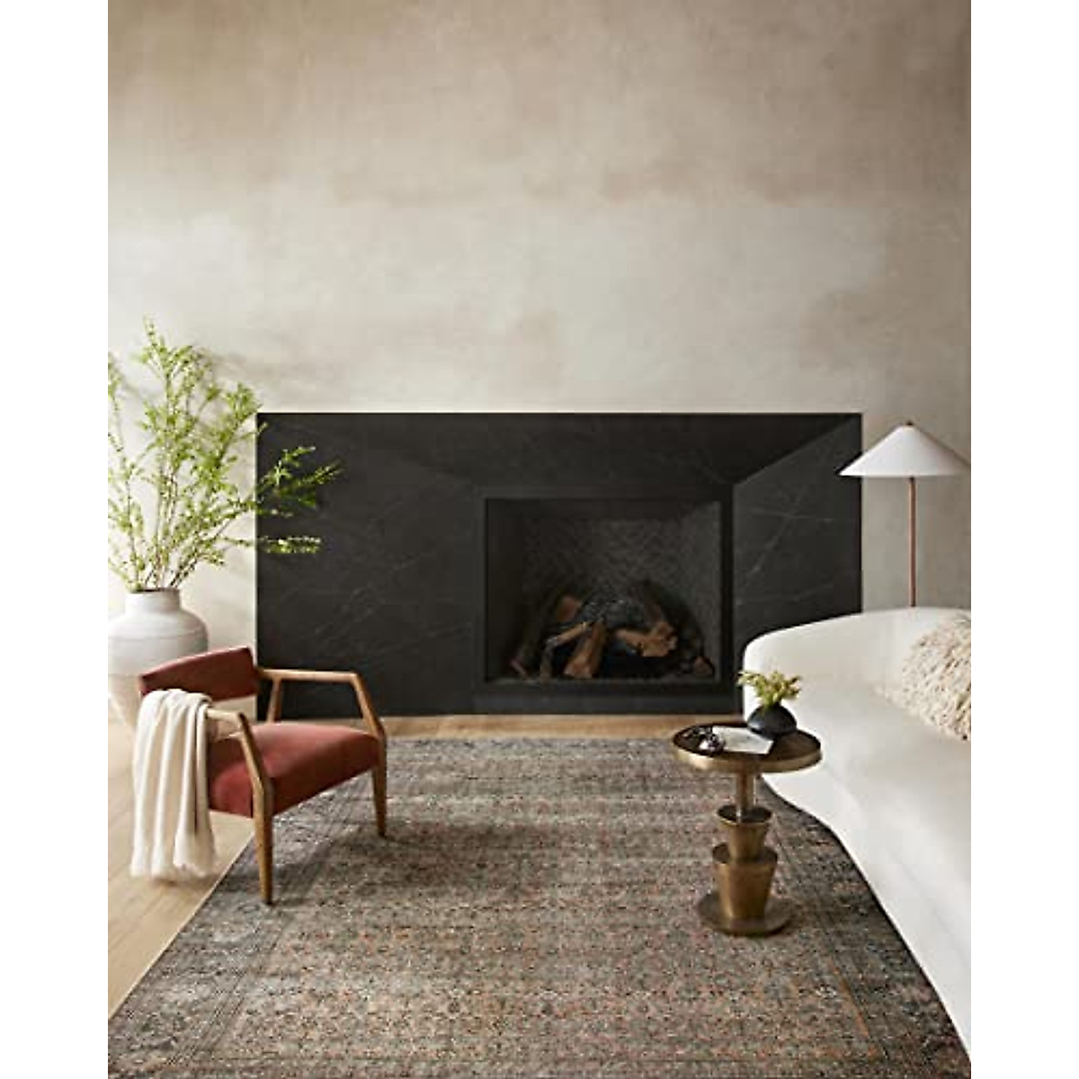 Loloi II Adrian Collection ADR-03 Terracotta/Multi, Traditional 7'-6" x 9'-6" Area Rug