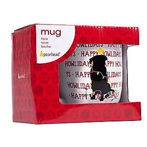 Pearhead Pet Happy Howlidays Dog Coffee Mug, Dog Owner, Holiday Stocking Stuffer