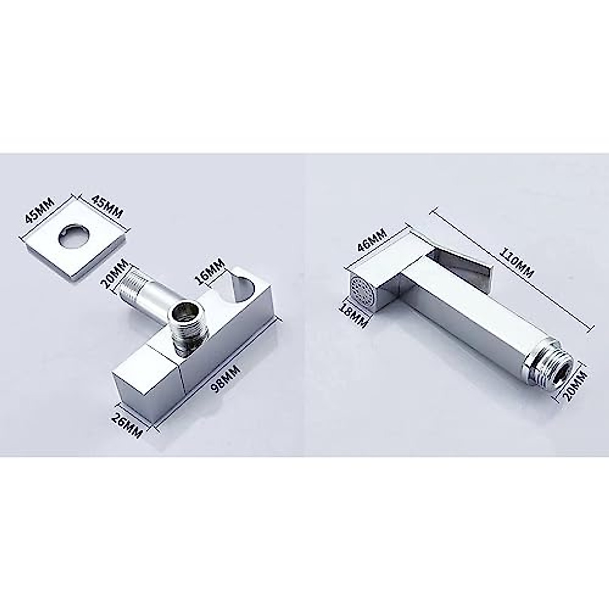 ifgswopq Handheld Bidet Sprayer for Toilet,Bidet Sprayer Wall Mount,Bidet Sprayer Washbasin,Bidet Sprayer for Toilet from Sink,All Copper Multi-Function Pressurized Flushing,Golden B (Gun G