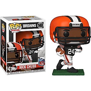 N i c k C h u b b [Brow n s]: Fun ko P o p ! Football Vinyl Figurine Bundle with 1 Compatible 'ToysDiva' Graphic Protector (140 - 50099 - B)
