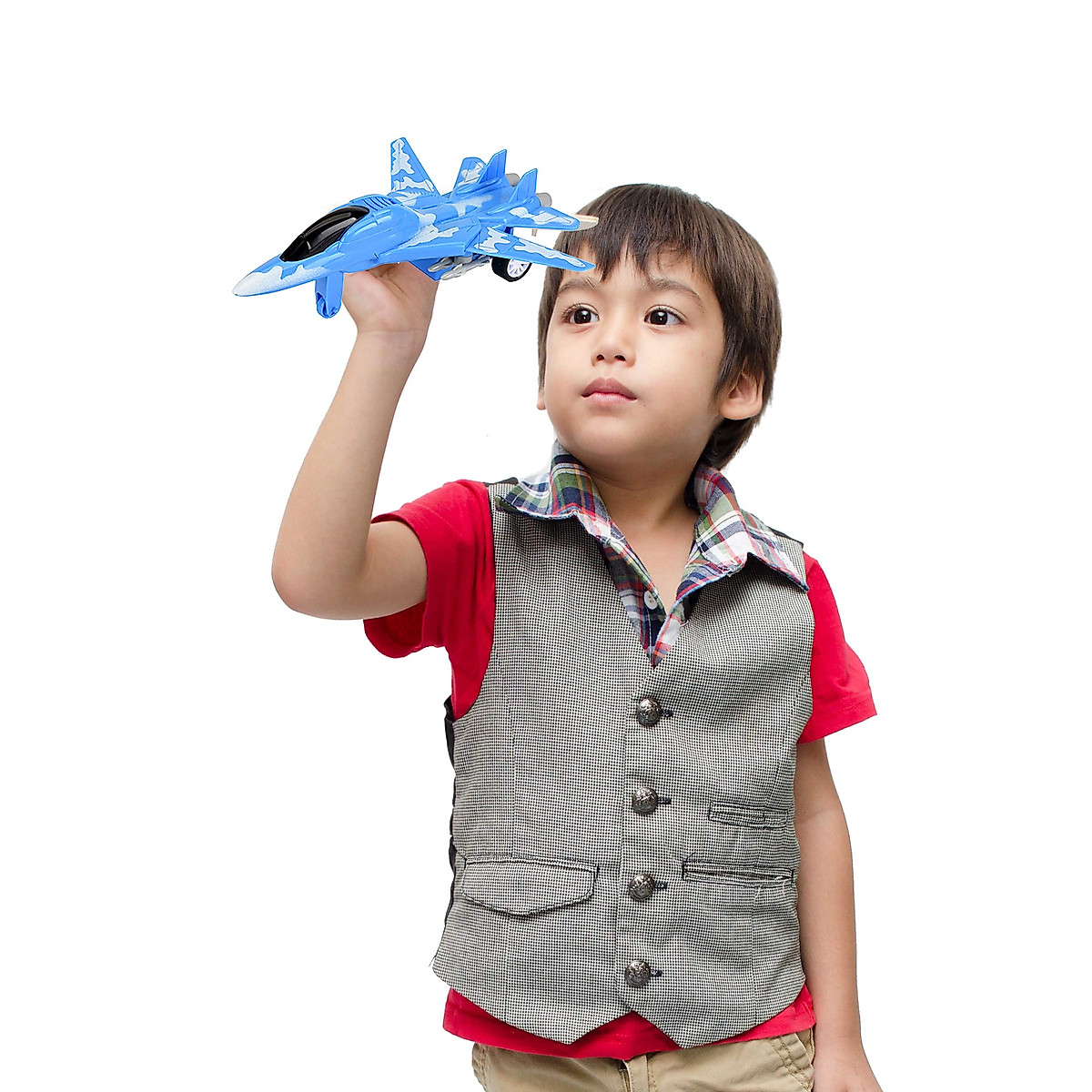 Mozlly Combat F 22 Toy Plane Set – Friction-Powered Kids Fighter Jet Toy Bundle Camouflage Toy Airplanes for Boys & Girls – Pull Back Air Force One Toy Military Jet Model Plane Set of 3