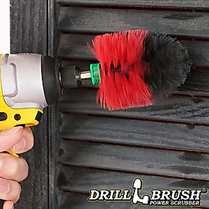 Drill Brush - Outdoor Scrub Brush - Patio, Concrete Pools, Bird Bath, Garden Fountains, Statues - Monuments and Headstones - Granite, Marble Cleaner - Spin Brush