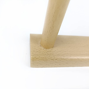 LOONELO Musical Triangle Instruments with Striker and Wooden Stand,Hand Percussion Triangles Musical Instrument for Music Enlightenment (wood-1)