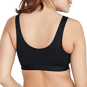 Champion Sports, Soft Touch, Moisture-Wicking, Moderate Support Bra for Women (Plus, Black, Large
