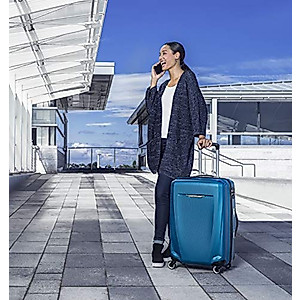 Samsonite Winfield 3 DLX Hardside Luggage with Spinners, 3-Piece Set (20/25/28), Blue/Navy