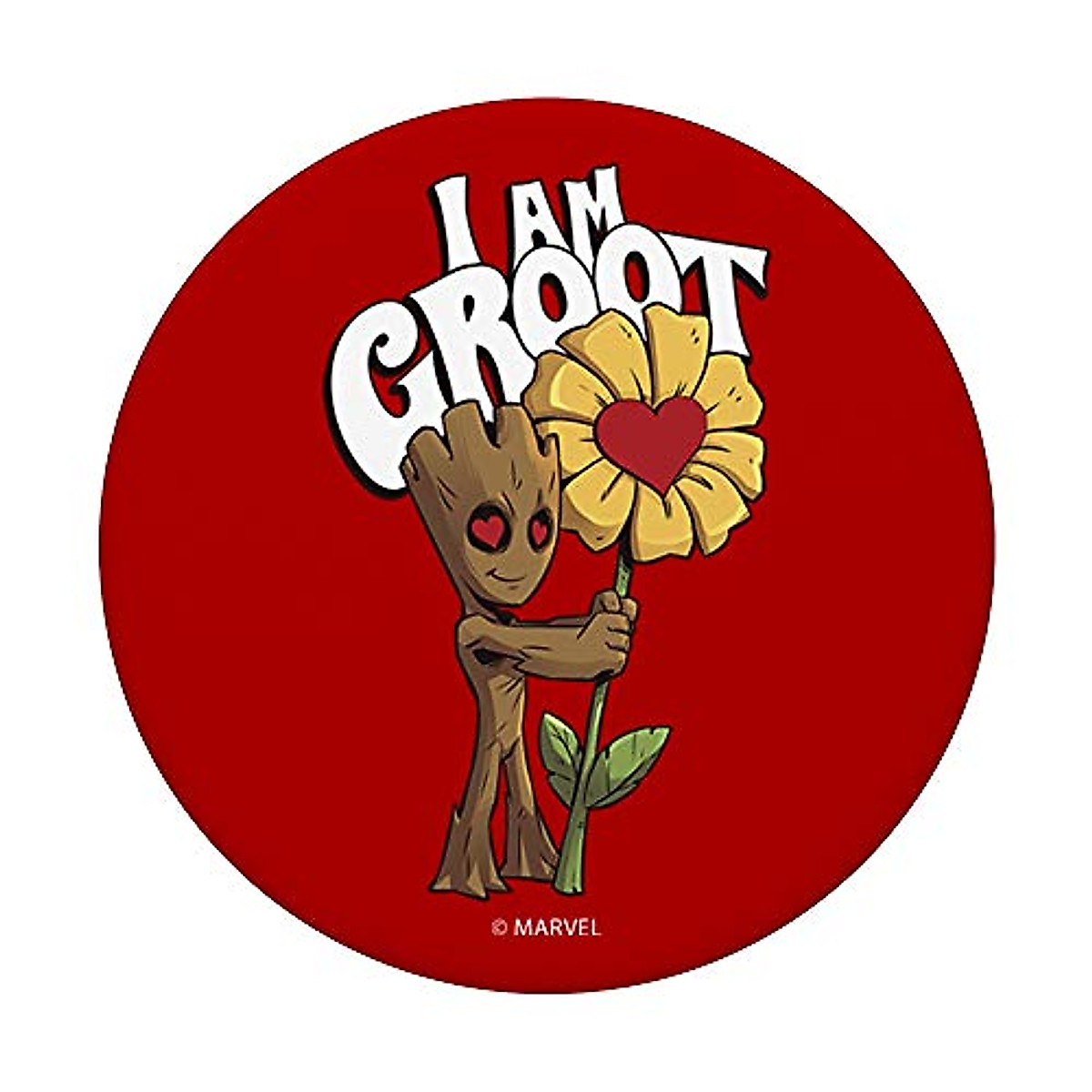 Marvel I AM GROOT Daisy Flower Valentine's PopSockets PopGrip: Swappable Grip for Phones & Tablets