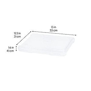 IRIS USA Portable Board Game Organizer Plastic Project Storage Case Box with Snap-Tight Latch, 10-Pack, Fits 8.5" x 11" Papers, for Games Puzzle Magazine A4 Paper Craft Hobby Art Supplies, Slim,Clear