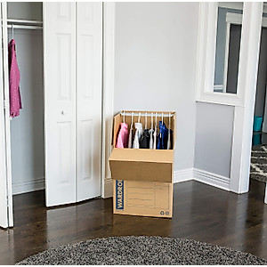 Bankers Box SmoothMove Wardrobe Moving Boxes, Tall, 24 x 24 x 40 Inches, 3 Pack (7711001)