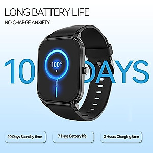 anyloop Smart Watch for Men and Women, 2.02'' Activity Tracker and Smartwatches, 100+ Sport Modes Fitness Tracker with IP68 Waterproof Heart Rate Sleep Monitor Compatible with Android&iOS