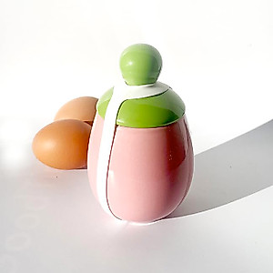 Äggcøddler AggCoddler - Scandinavian Porcelain Egg Coddler with Simple Lid - Minimalist Design Egg Poacher Cooker for Quick and Easy Breakfast or Elegant Display - Hanna M, Small, Pink