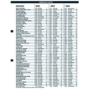 House of Doolittle 2023-2024 Monthly Calendar Planner, 2 Years, Expense Log, 6.9 x 8.75 Inches, Black Leatherette Cover (HOD268002-23)