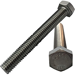 3/8" -16 x 4-304-STAINLESS Steel - 18-8 HEX Head Bolt - 304 Grade. Rust Resistant General Purpose (50)